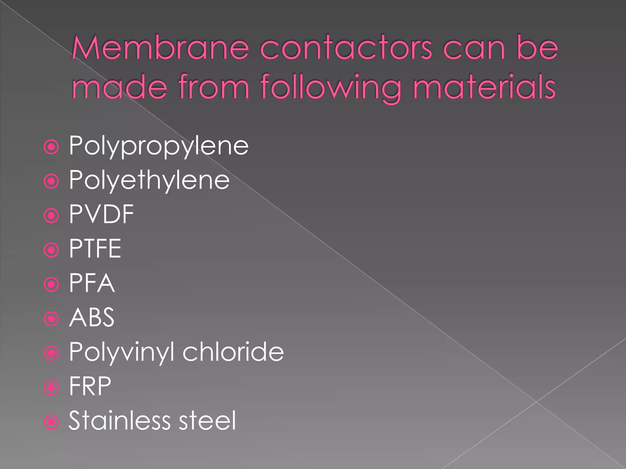 Membrane contactors | PPTX