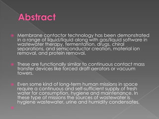 Membrane contactors | PPTX