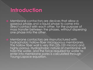 Membrane contactors | PPTX