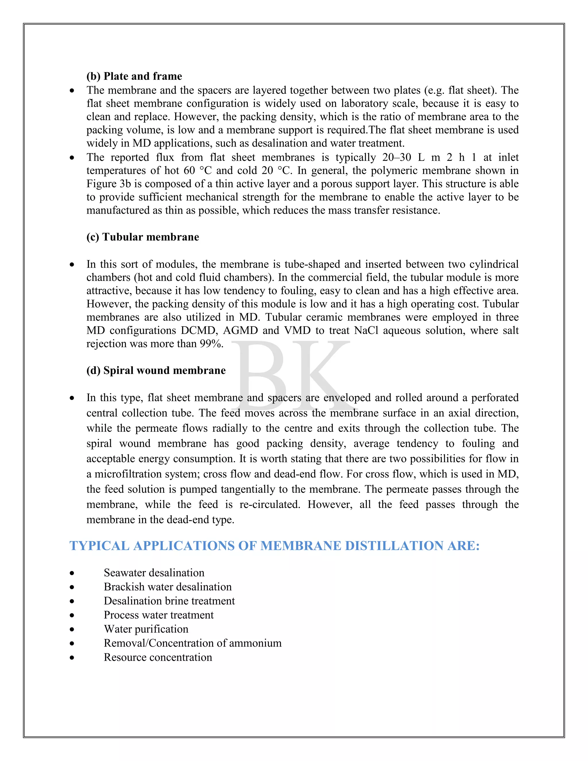 Membrane distillation_BK | PDF