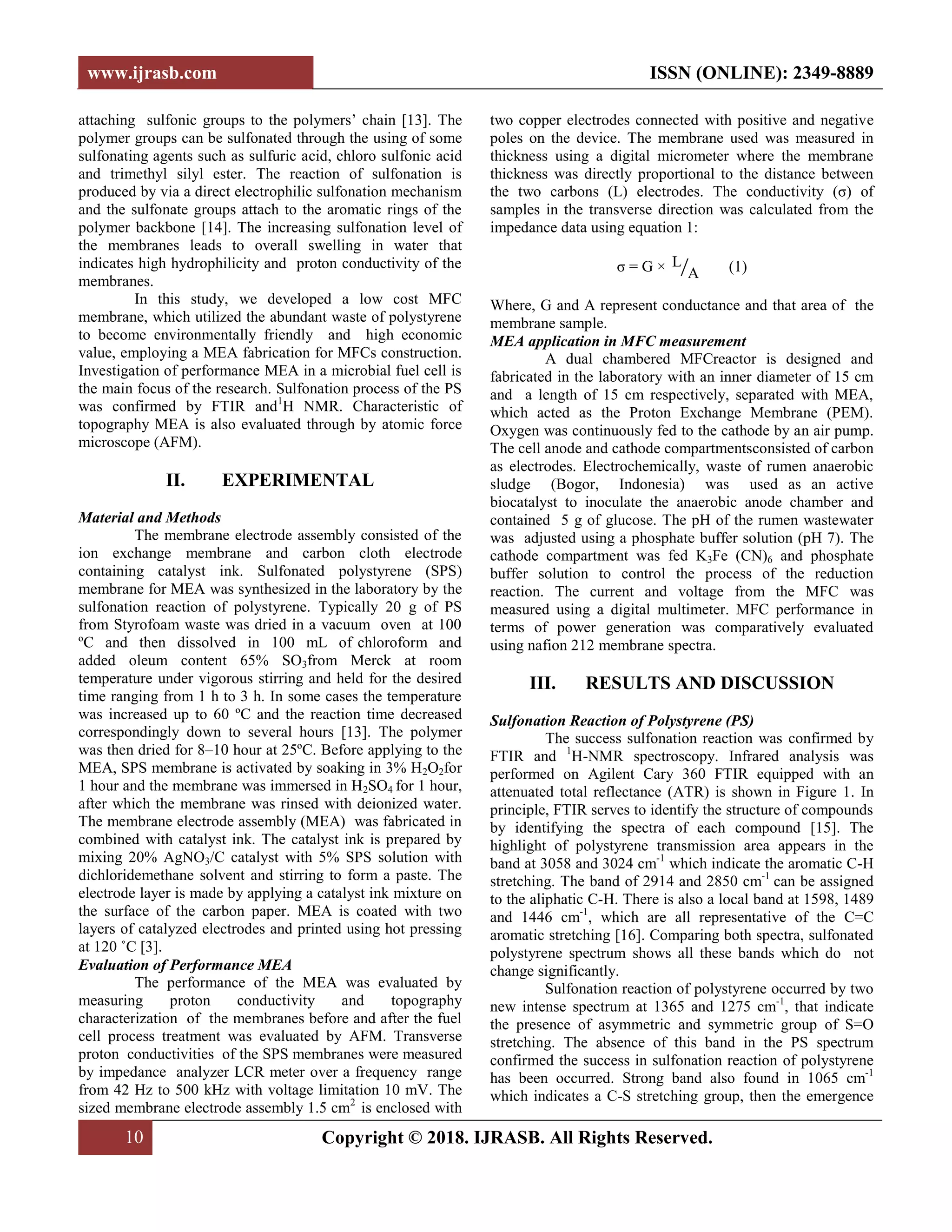 Membrane Electrode Assembly based on Sulfonated Polystyrene as Proton ...