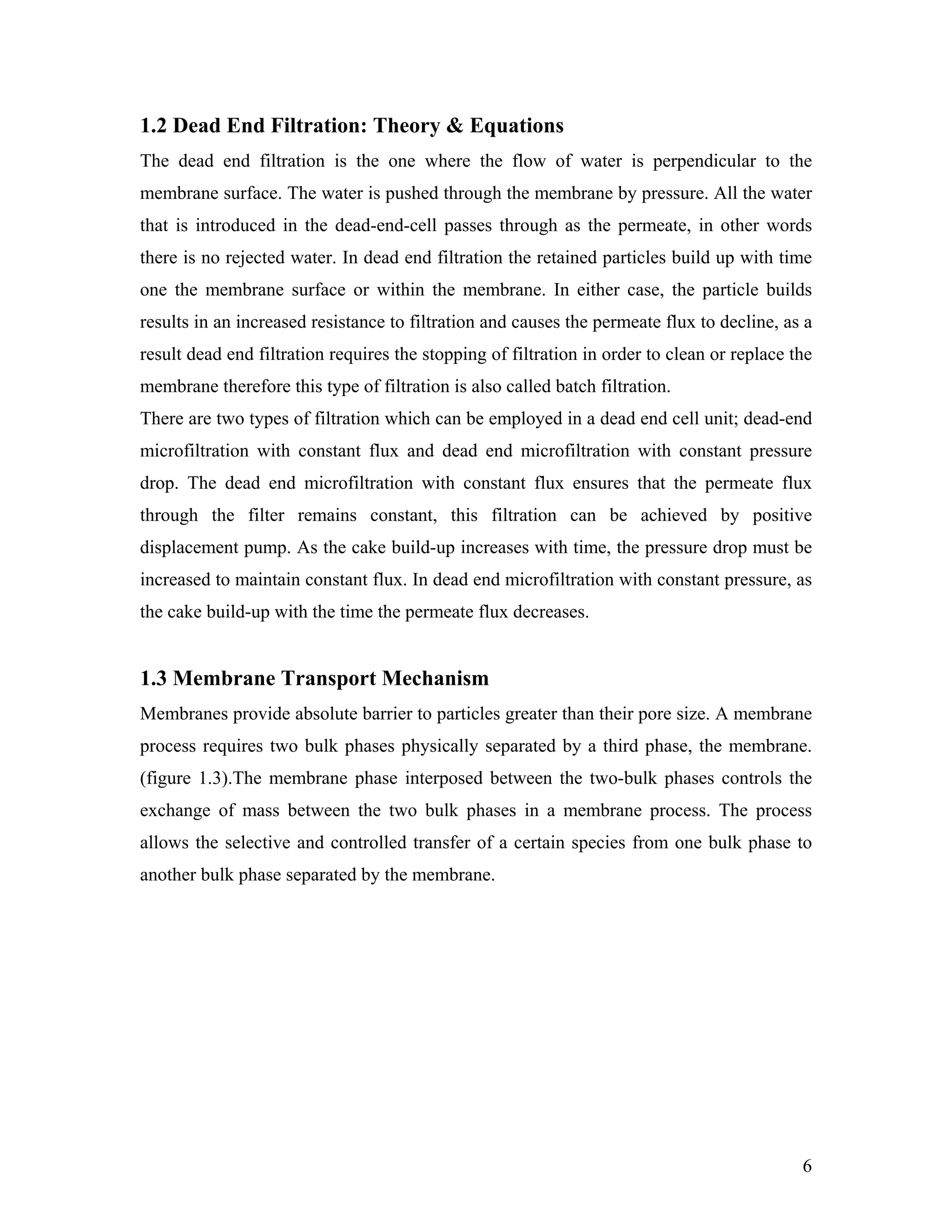 Membrane filtration | PDF