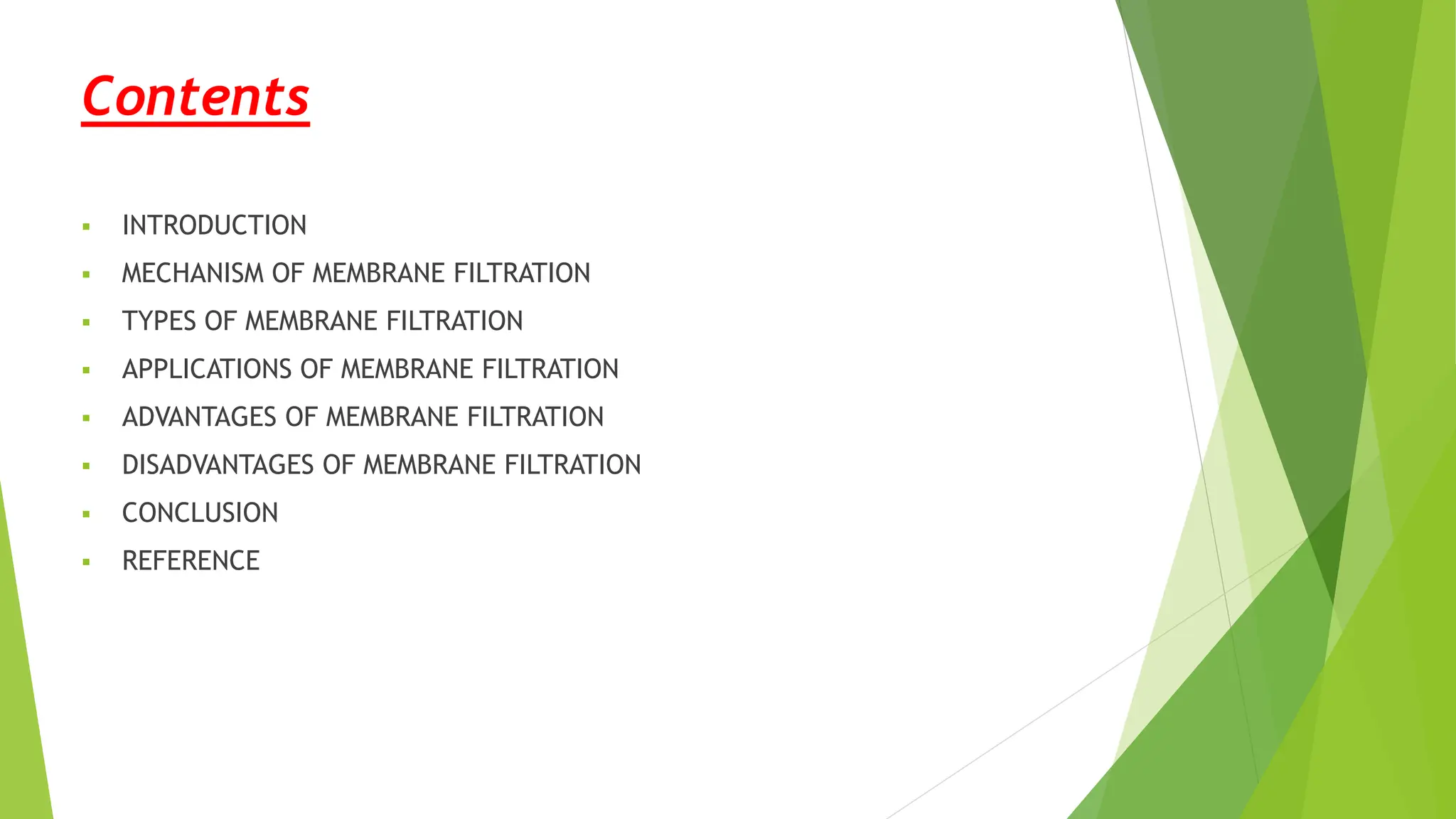MEMBRANE FILTRATION PRESENTATION.pptx ppt | PPTX