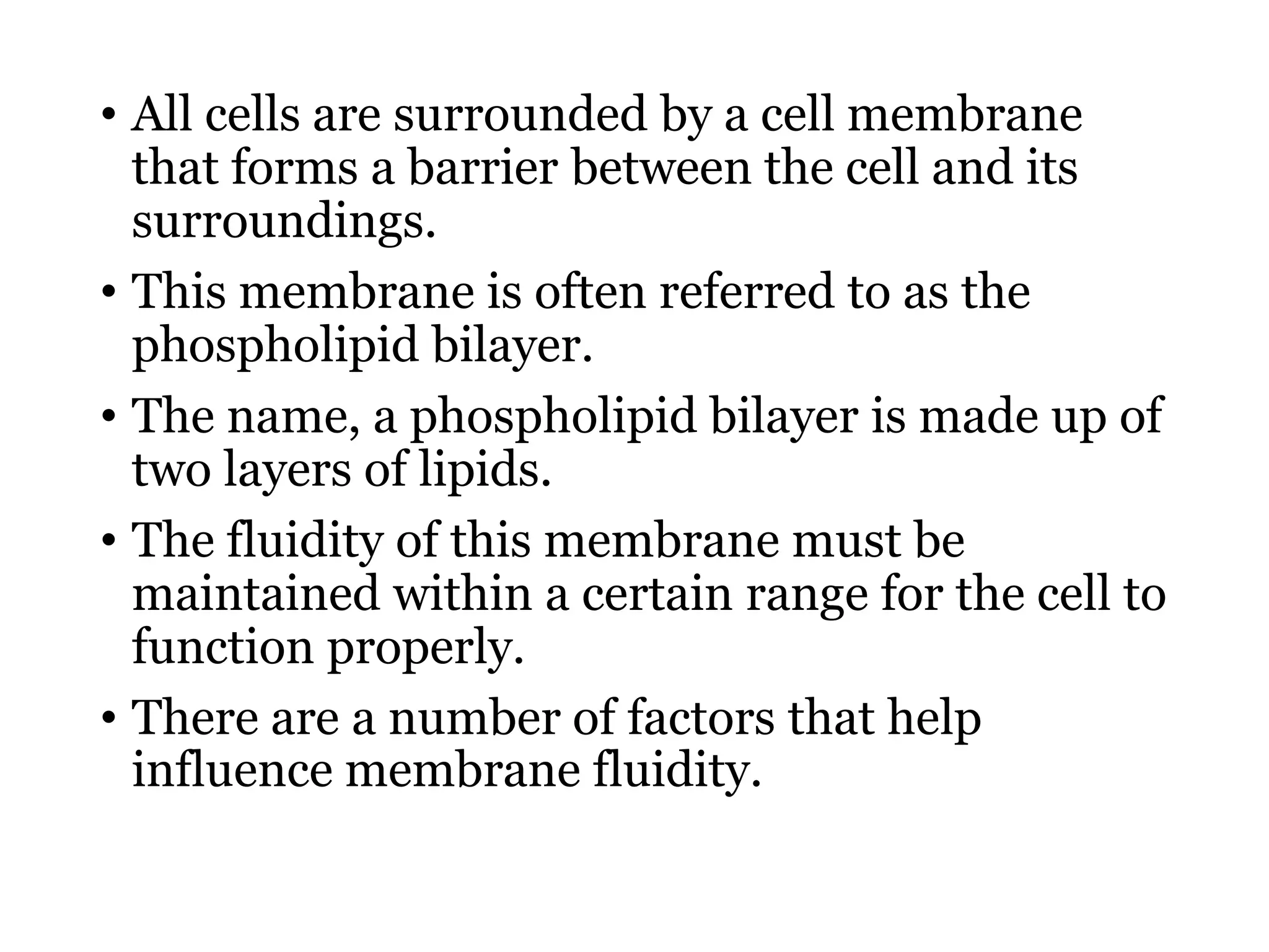 Membrane fluidity | PPTX