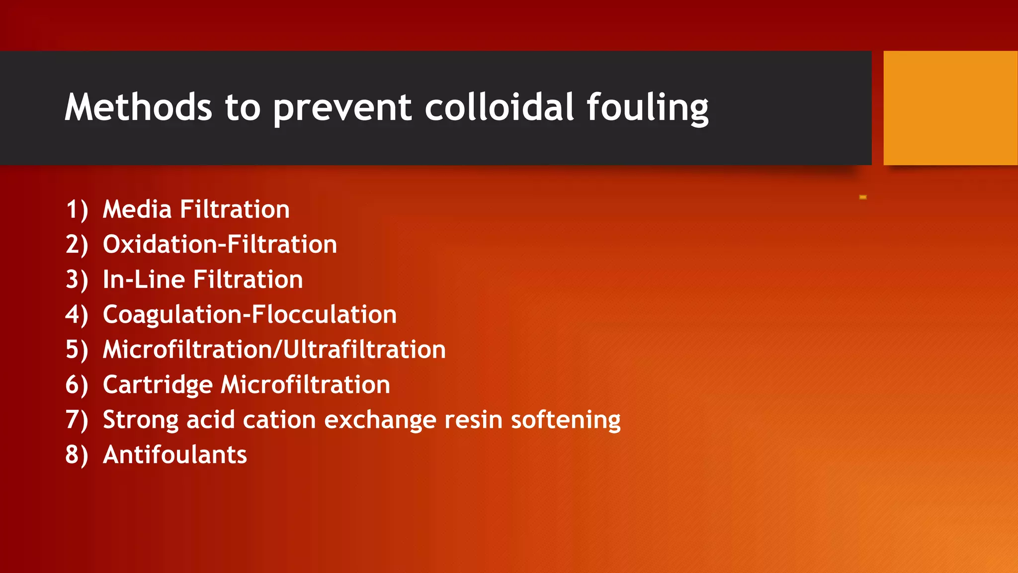 Membrane fouling in reverse osmosis | PPTX