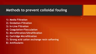 Membrane fouling in reverse osmosis | PPTX