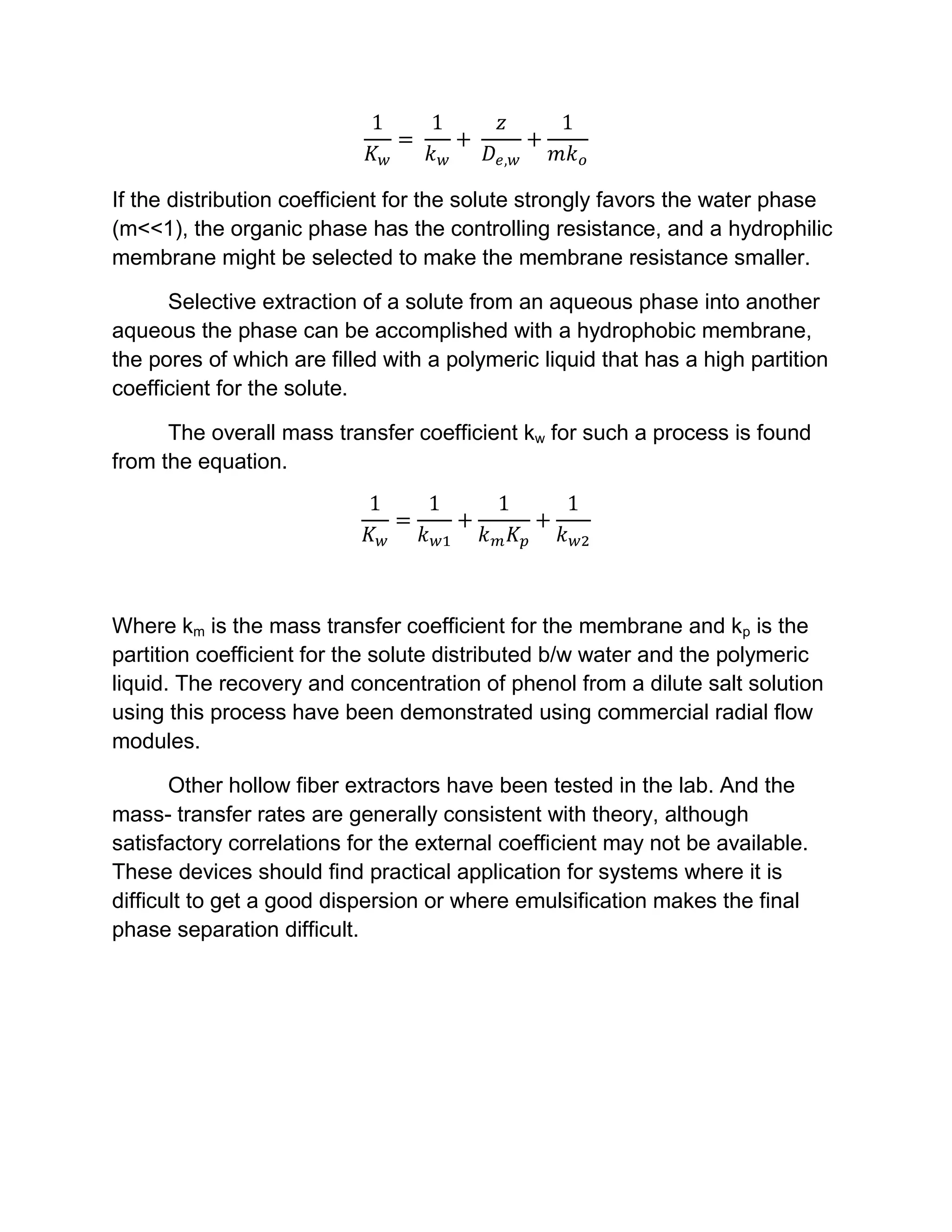 Membrane liquid liquid extraction | DOCX