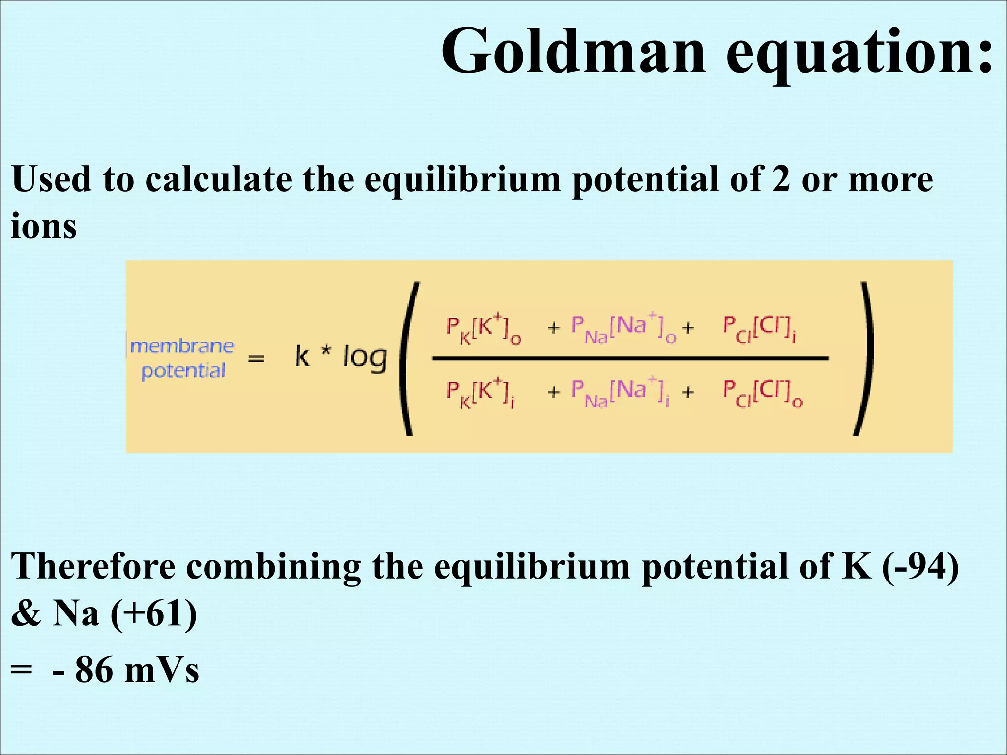 Membrane potential + action potential | PPT