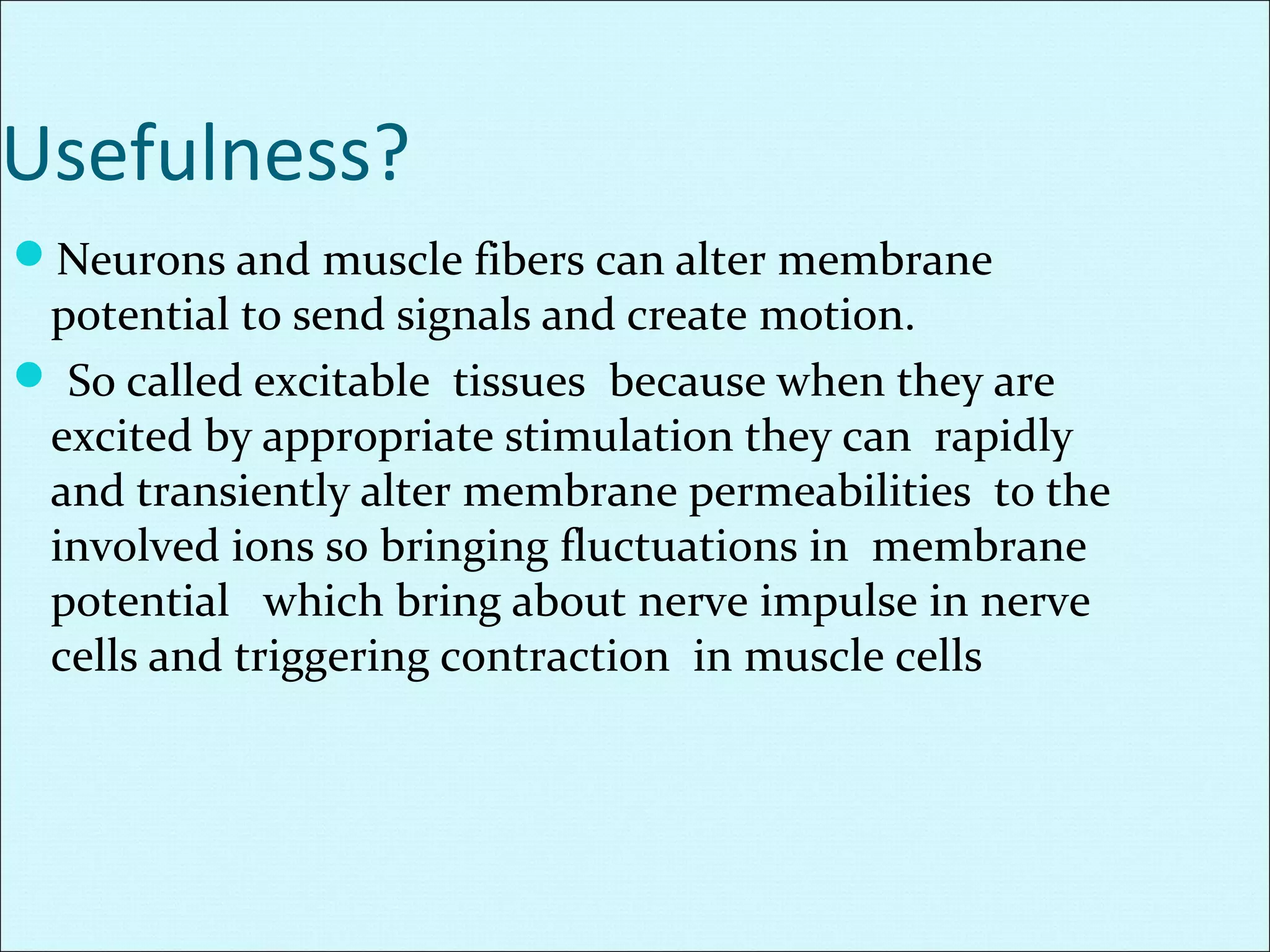 Membrane potential + action potential | PPT