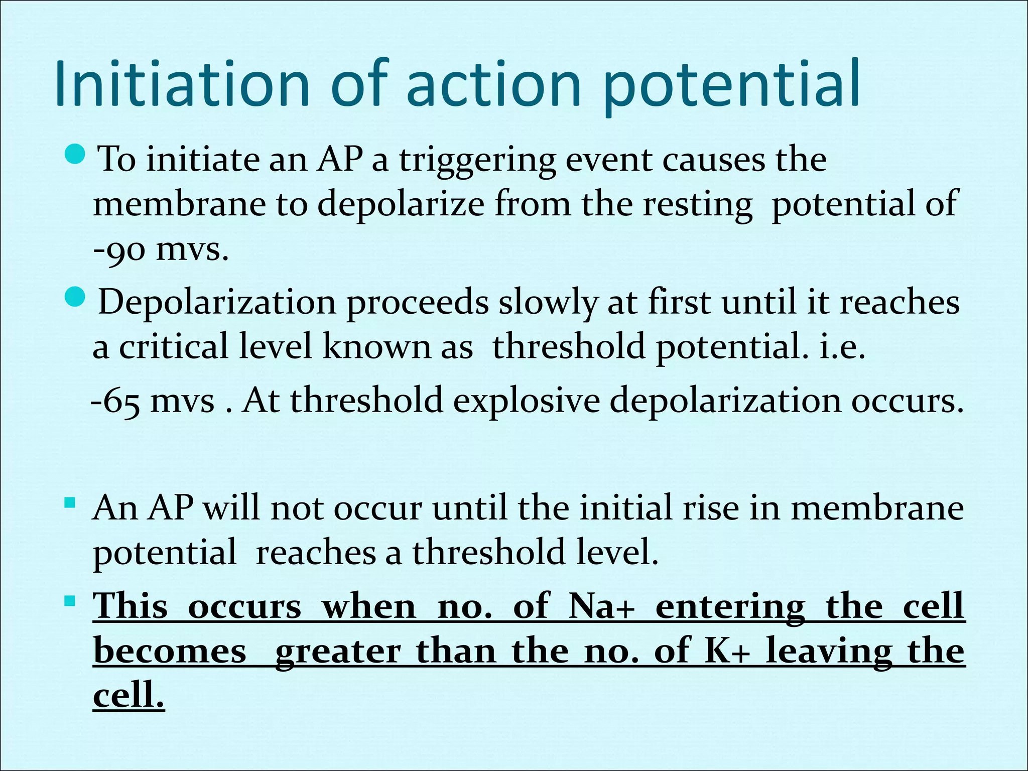 Membrane potential + action potential | PPT