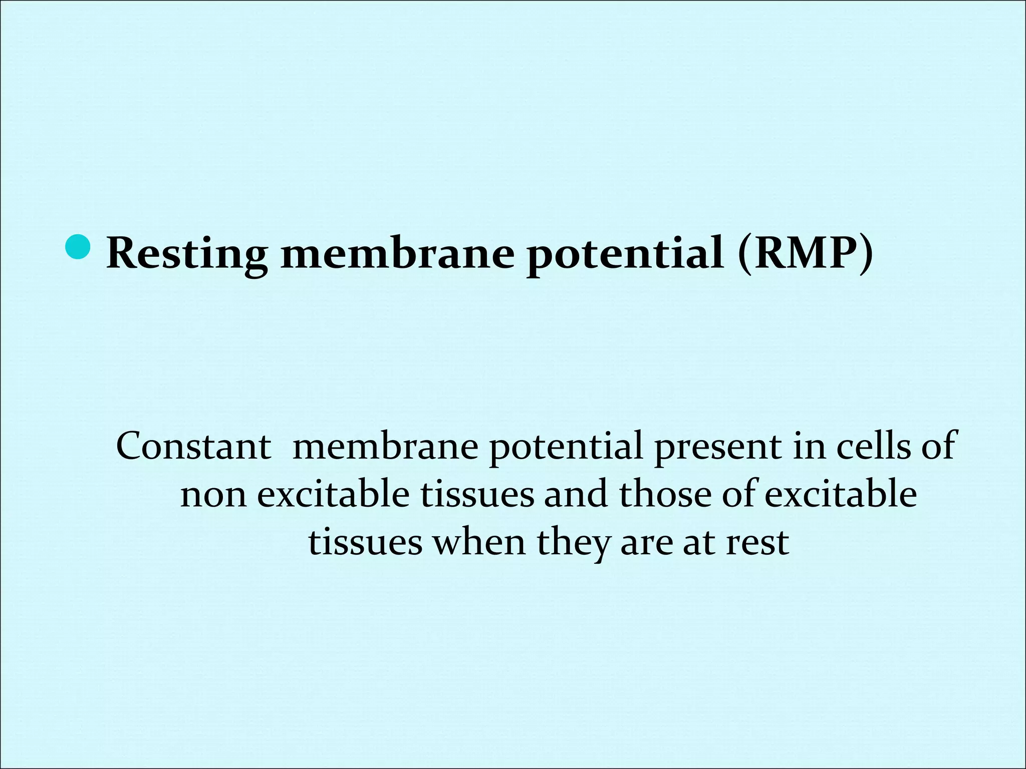 Membrane potential + action potential | PPT