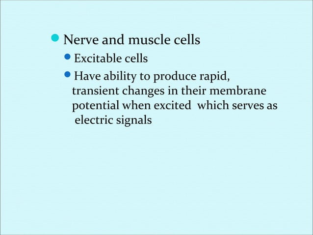 Membrane potential + action potential | PPT