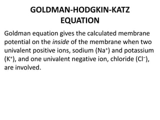 Membrane potentials | PPTX