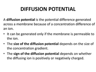 Membrane potentials | PPTX