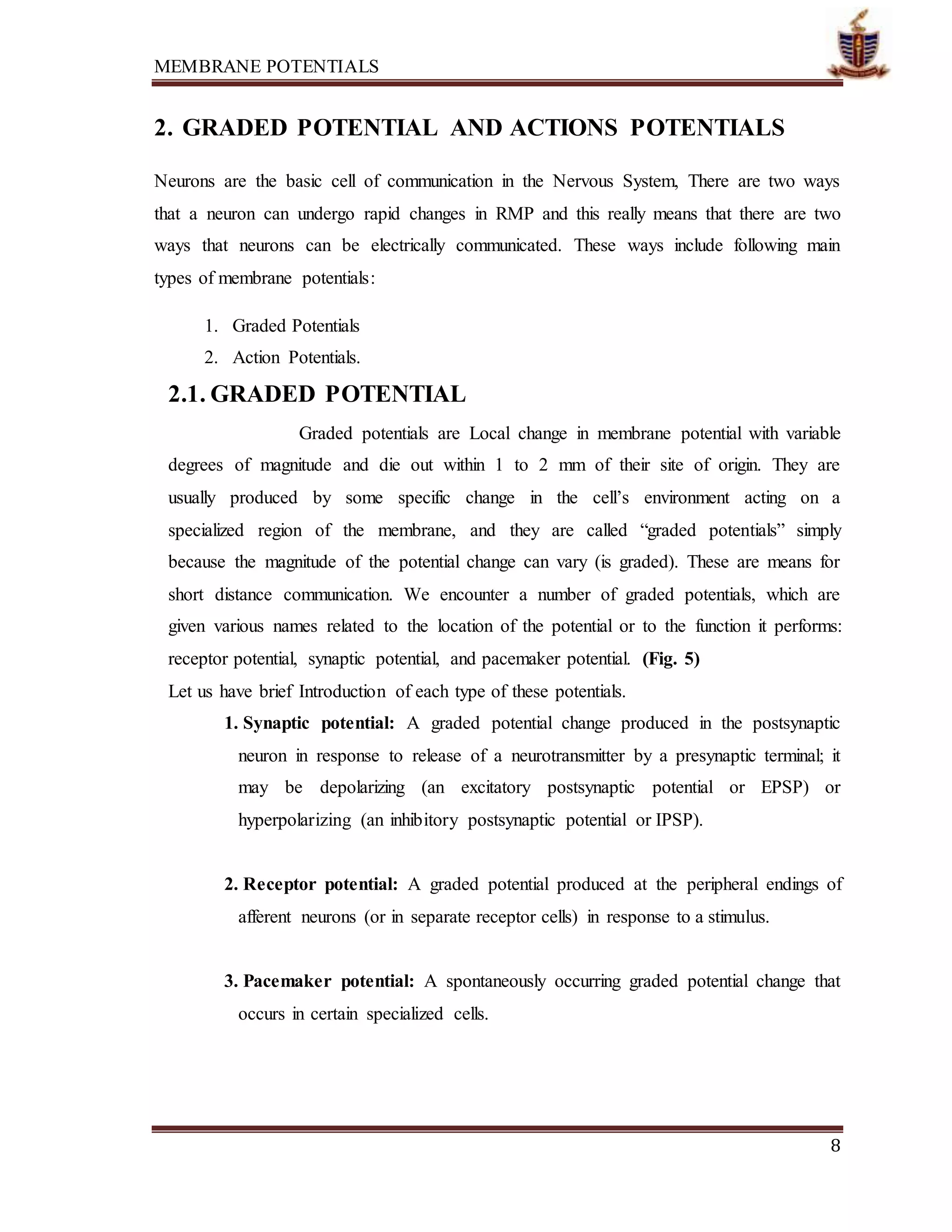 Membrane potentials | PDF