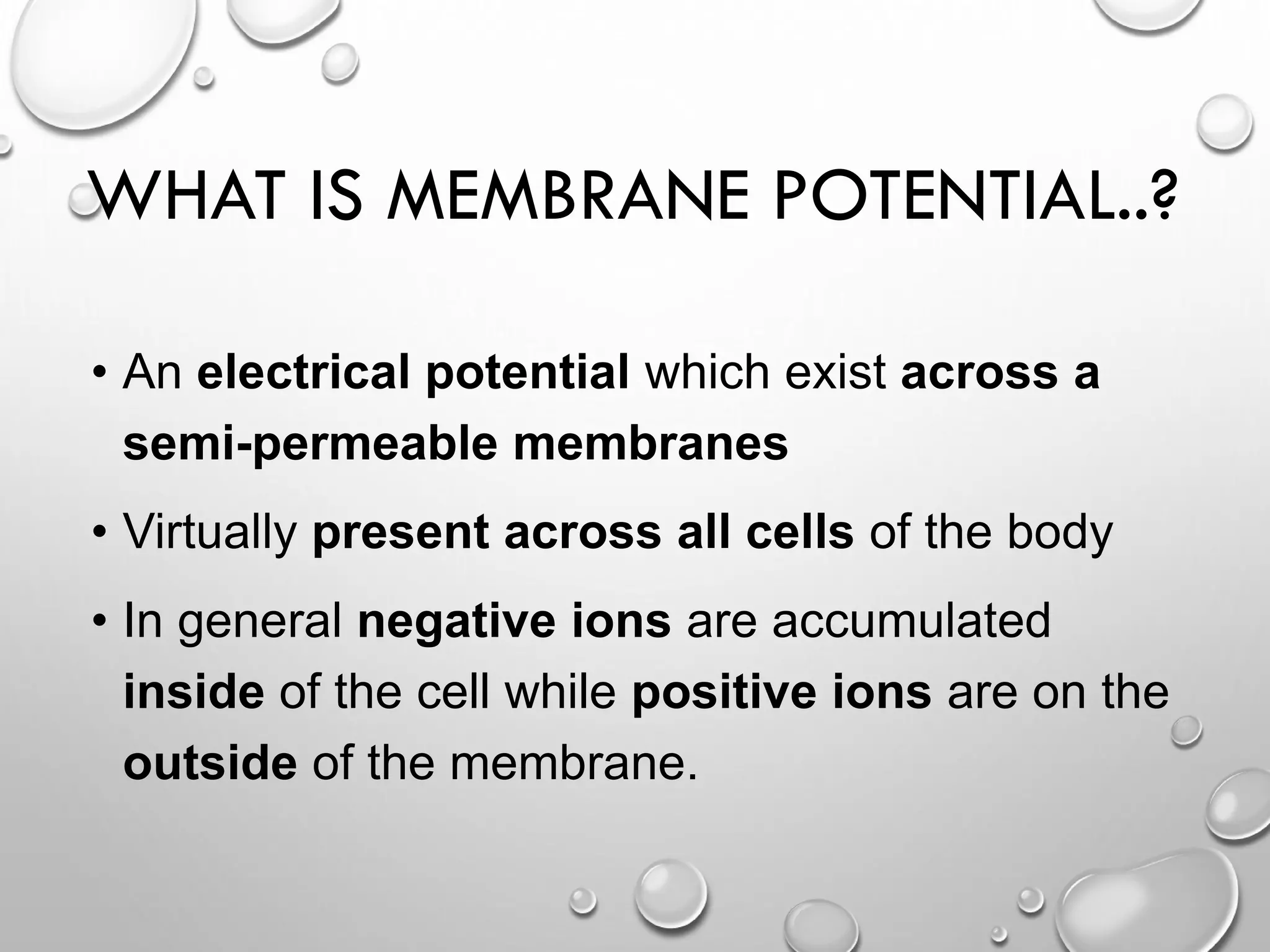 Membrane Potential | PDF