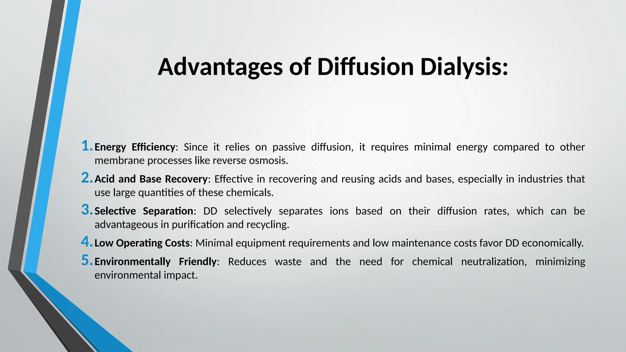 Membrane technology ,Diffusion dialysis ,advantages/disadvantages | PPTX