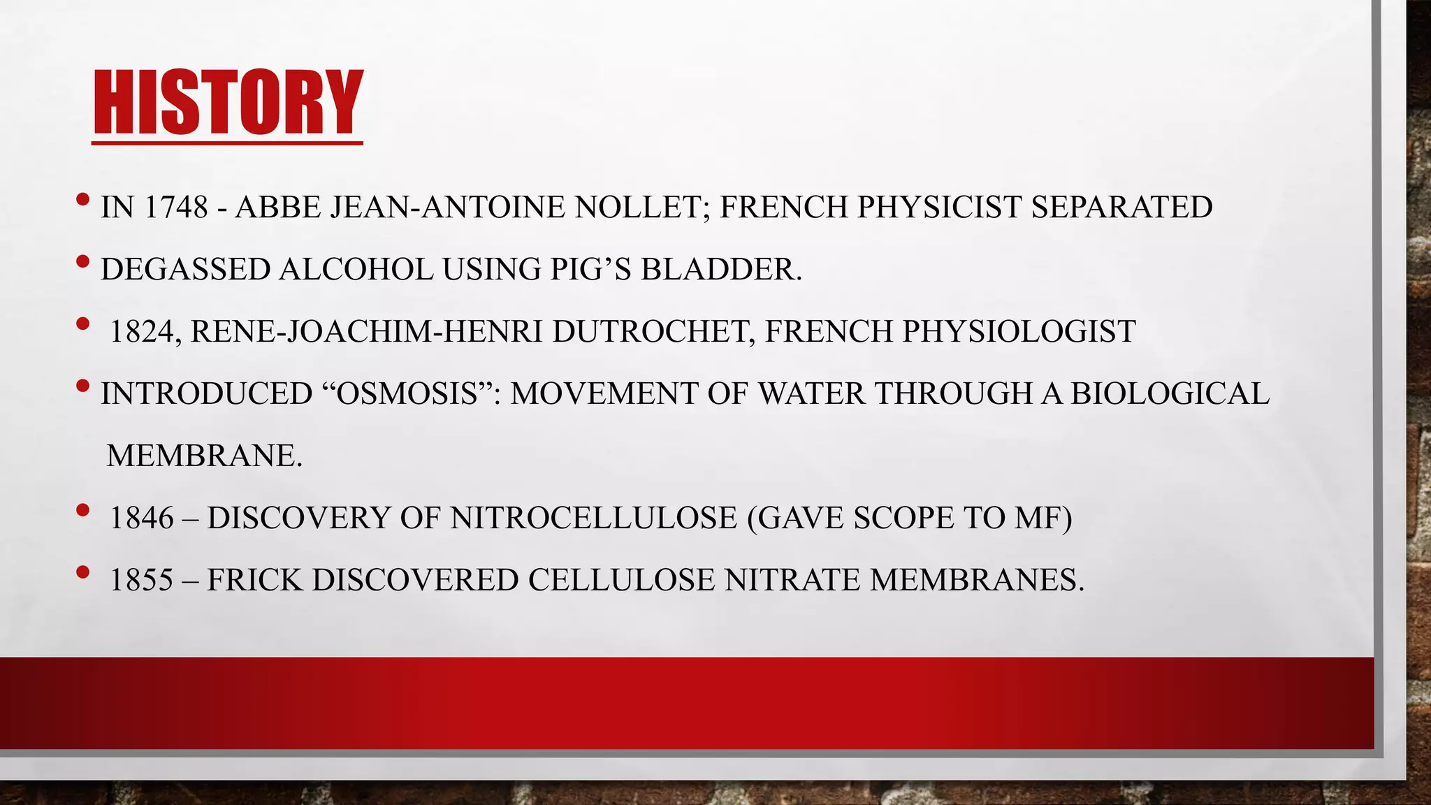 Membrane processes in medical field | PDF