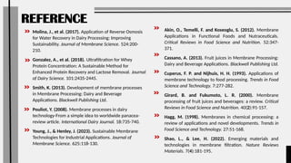 Membrane Processing and its application in food industry. | PPTX