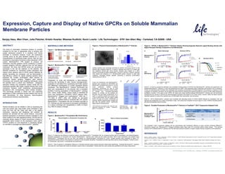 Expression, Capture and Display of Native GPCRs on Soluble Mammalian ...