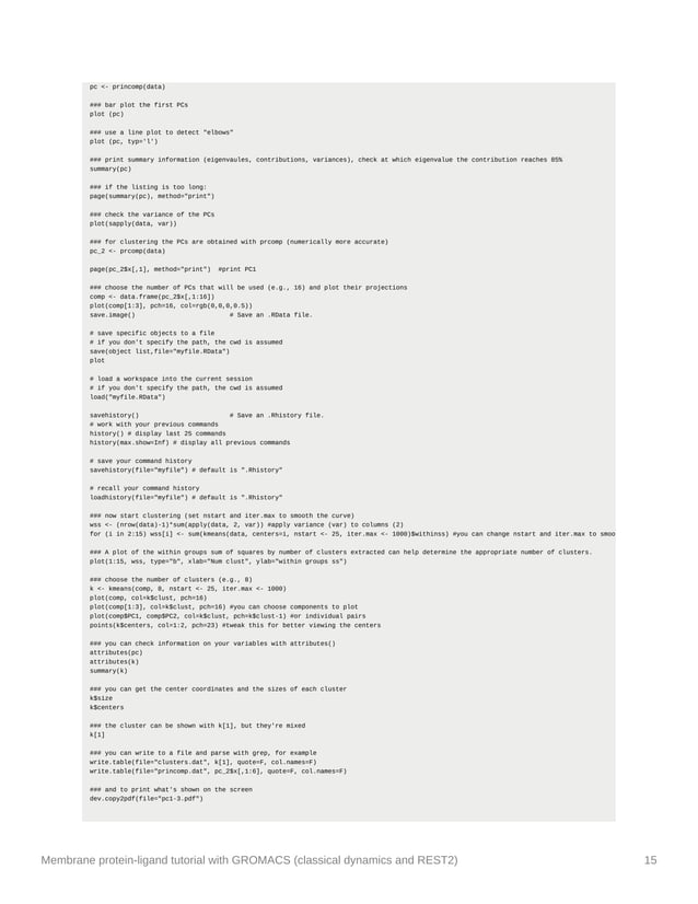 Membrane protein-ligand tutorial with GROMACS.pdf | Chemistry | Science