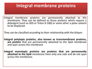 Membrane proteins | PPTX