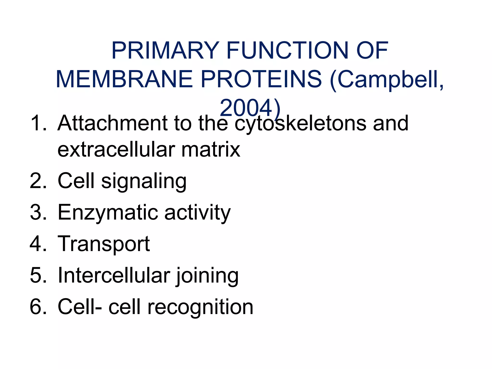 Membrane proteins | PPTX