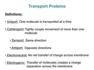 Membrane proteins | PPTX