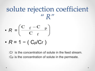 Membrane separation | PPTX