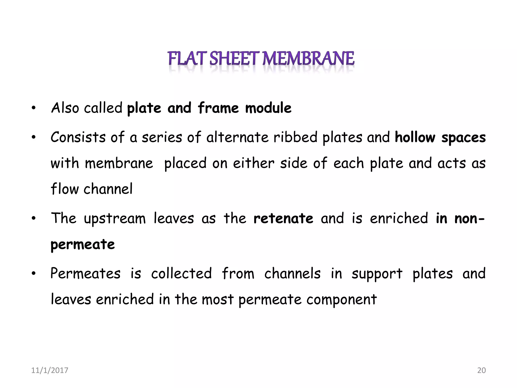 Membrane separation process and its applications in food processing | PPTX