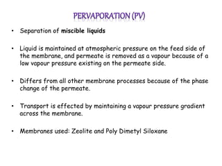 Membrane separation process and its applications in food processing | PPTX