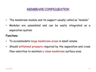 Membrane separation process and its applications in food processing | PPTX