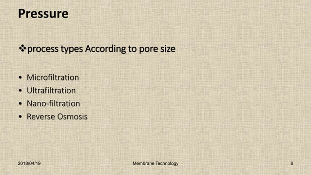 Membrane separation | PPTX | Chemistry | Science