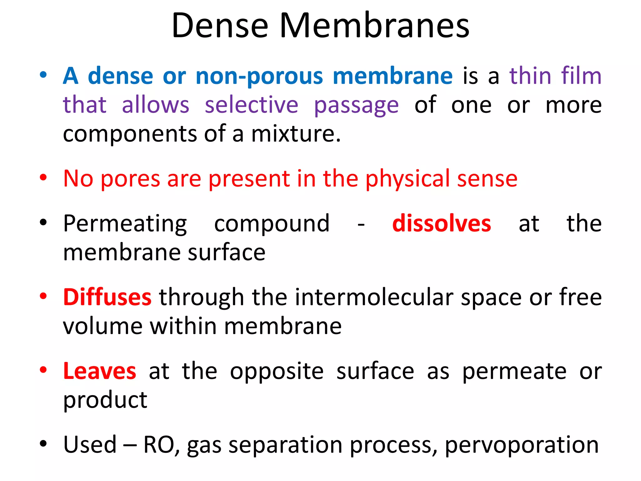 Membrane separation process | PPTX