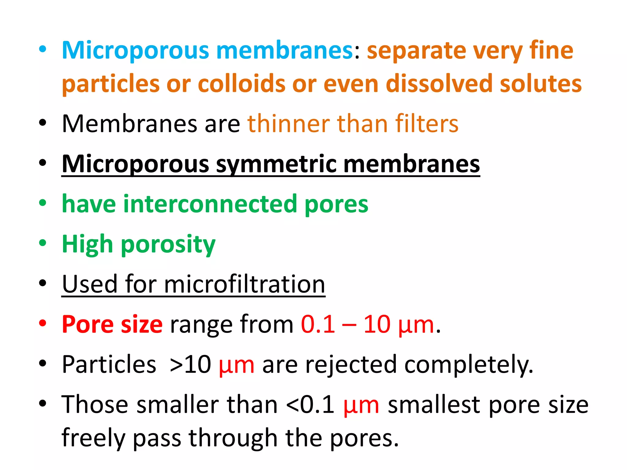 Membrane separation process | PPTX