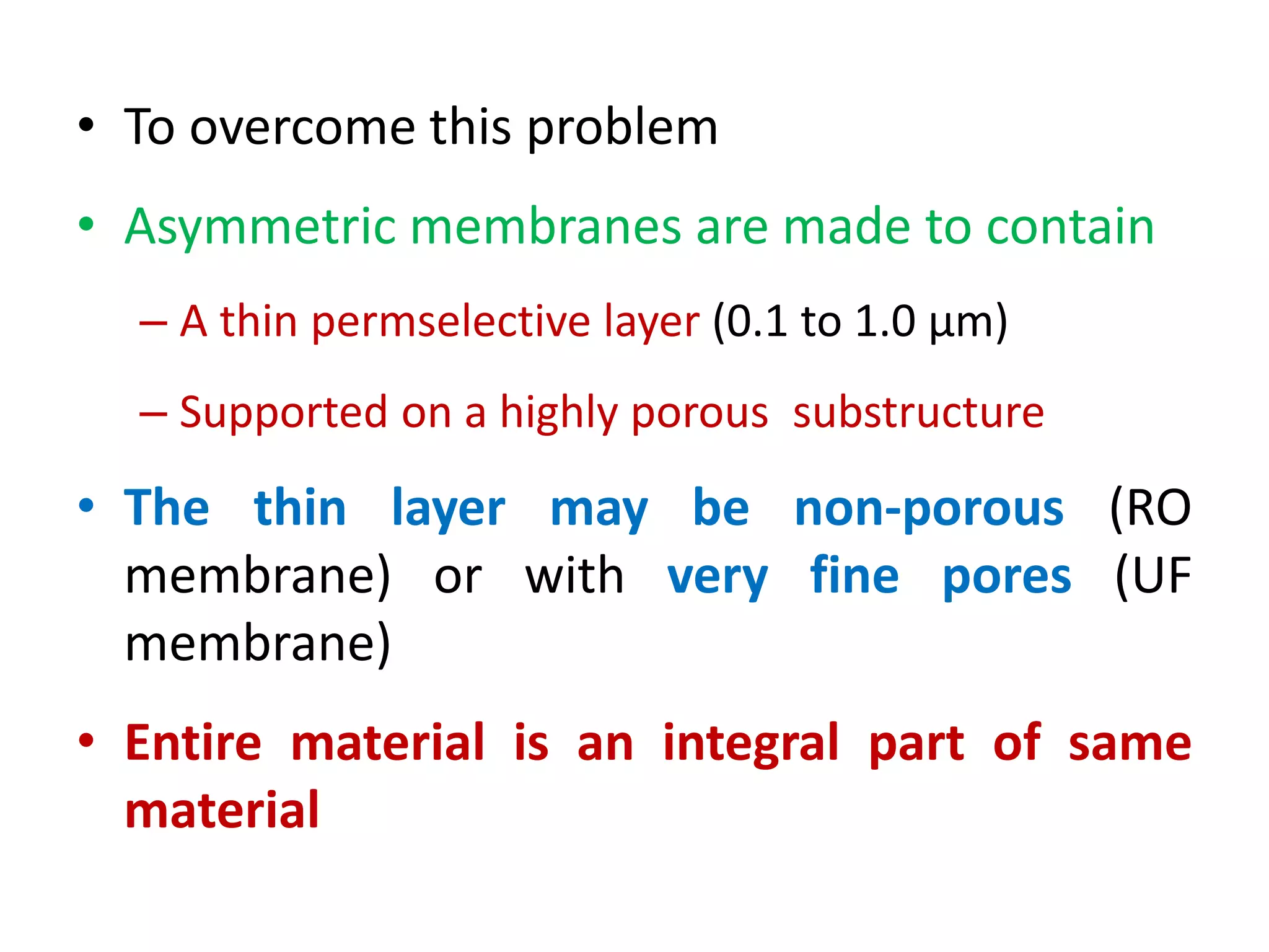 Membrane separation process | PPTX