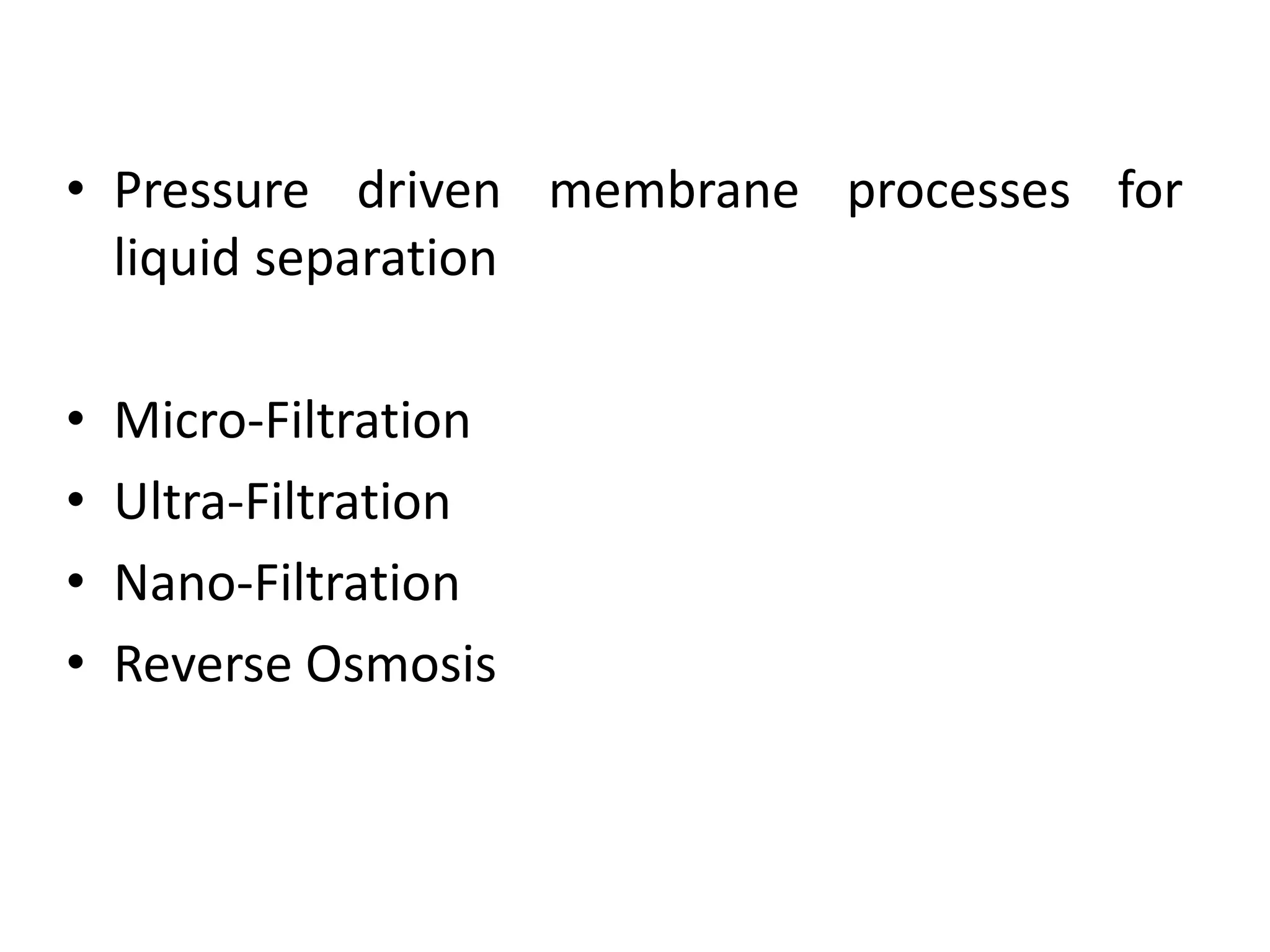 Membrane separation process | PPTX