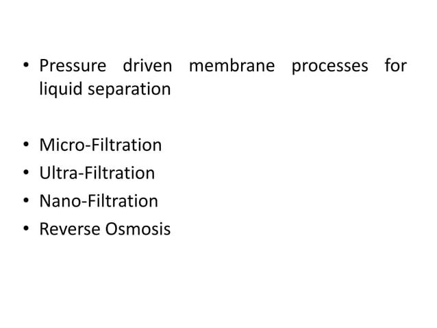 Membrane separation process | PPTX | Chemistry | Science