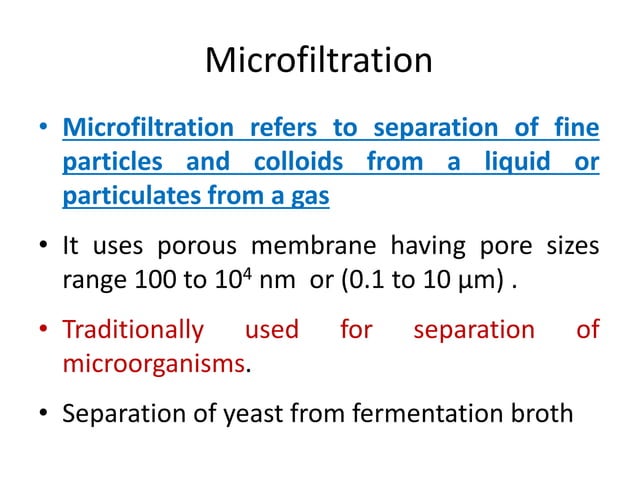 Membrane separation process | PPTX | Chemistry | Science