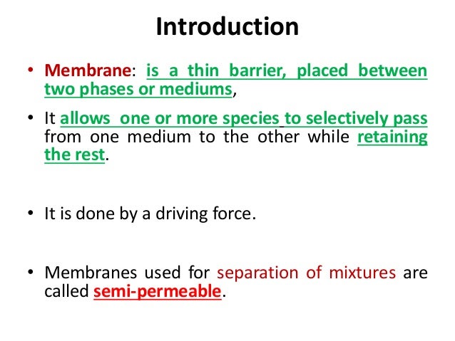 Membrane separation process