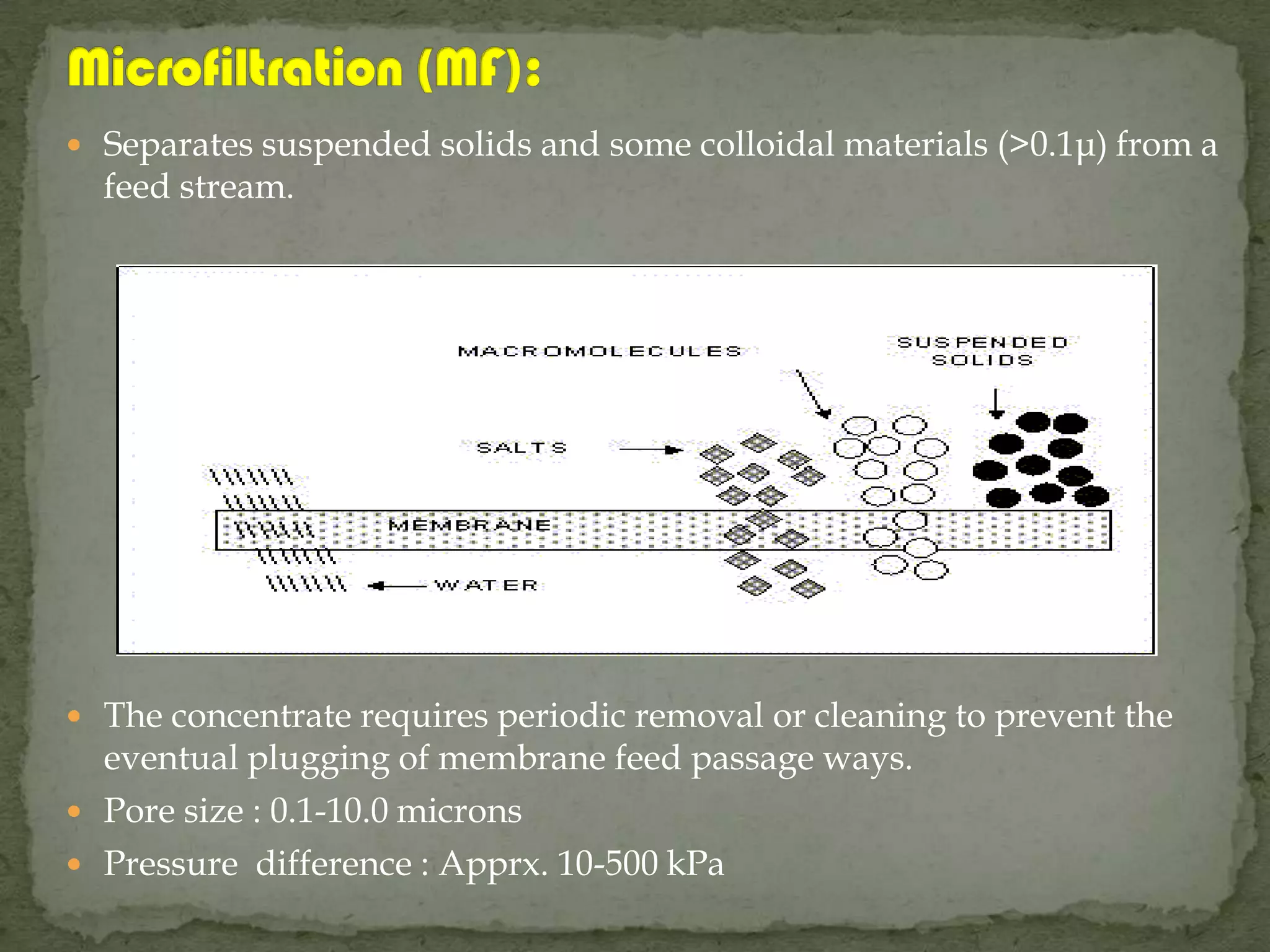 Membrane separation processe | PPTX