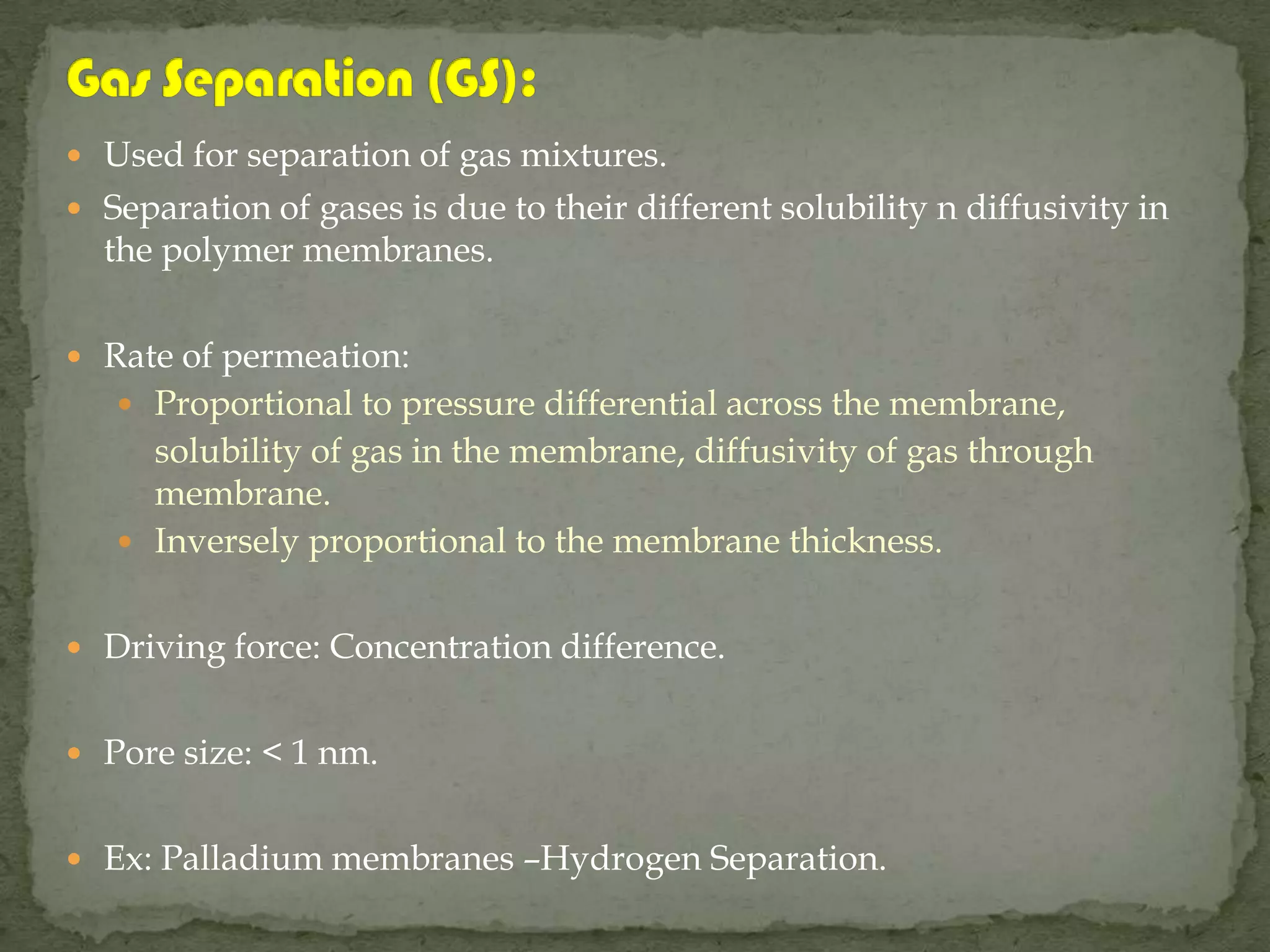 Membrane separation processe | PPTX