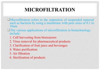 Membrane separation technology | PPTX