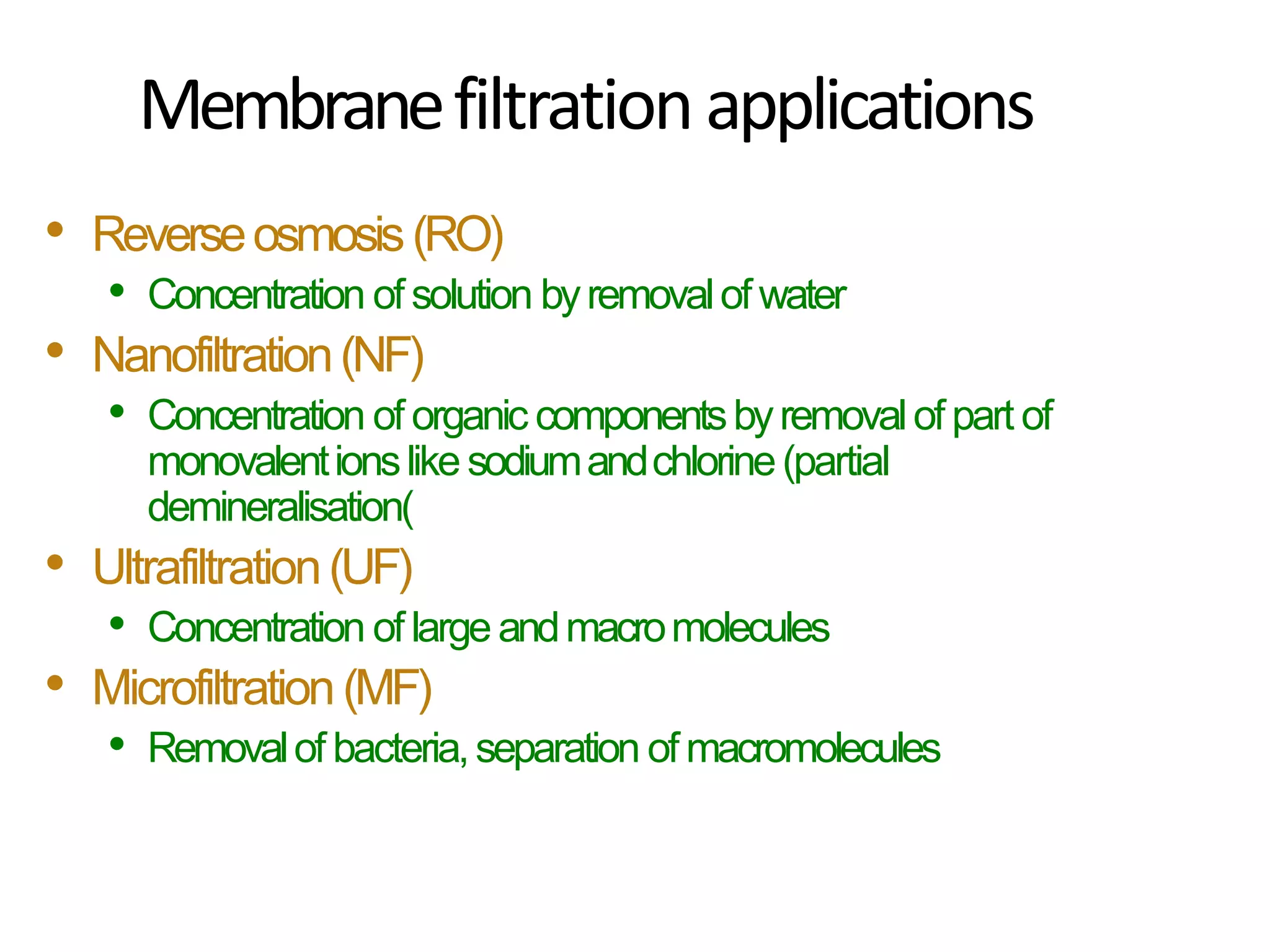 Membrane seperation in milk technology | PDF