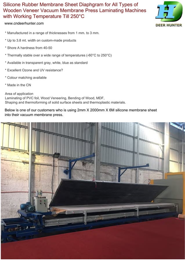 Silicone Membrane Sheets for vacuum membrane press | PDF