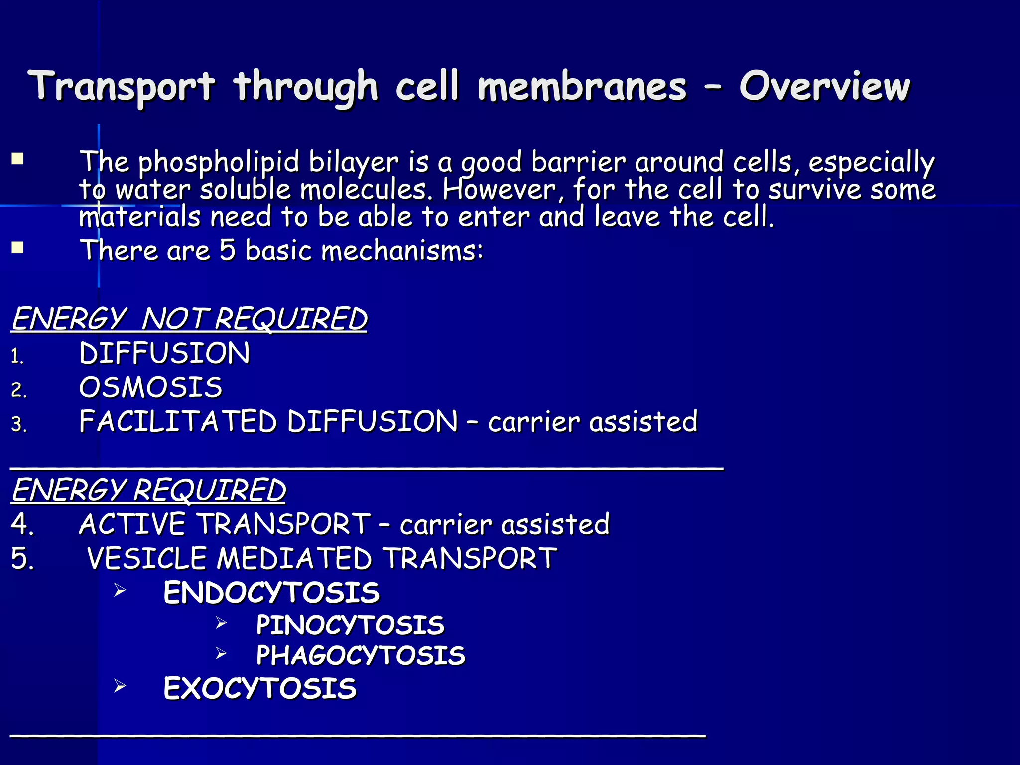 Membrane IB | PPT