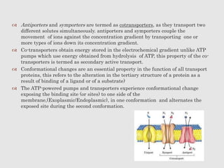Membrane transport | PPTX