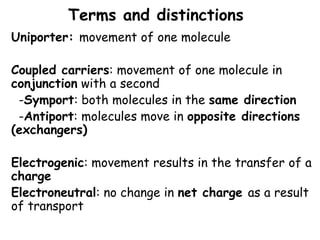 membrane transport.pptx | Chemistry | Science