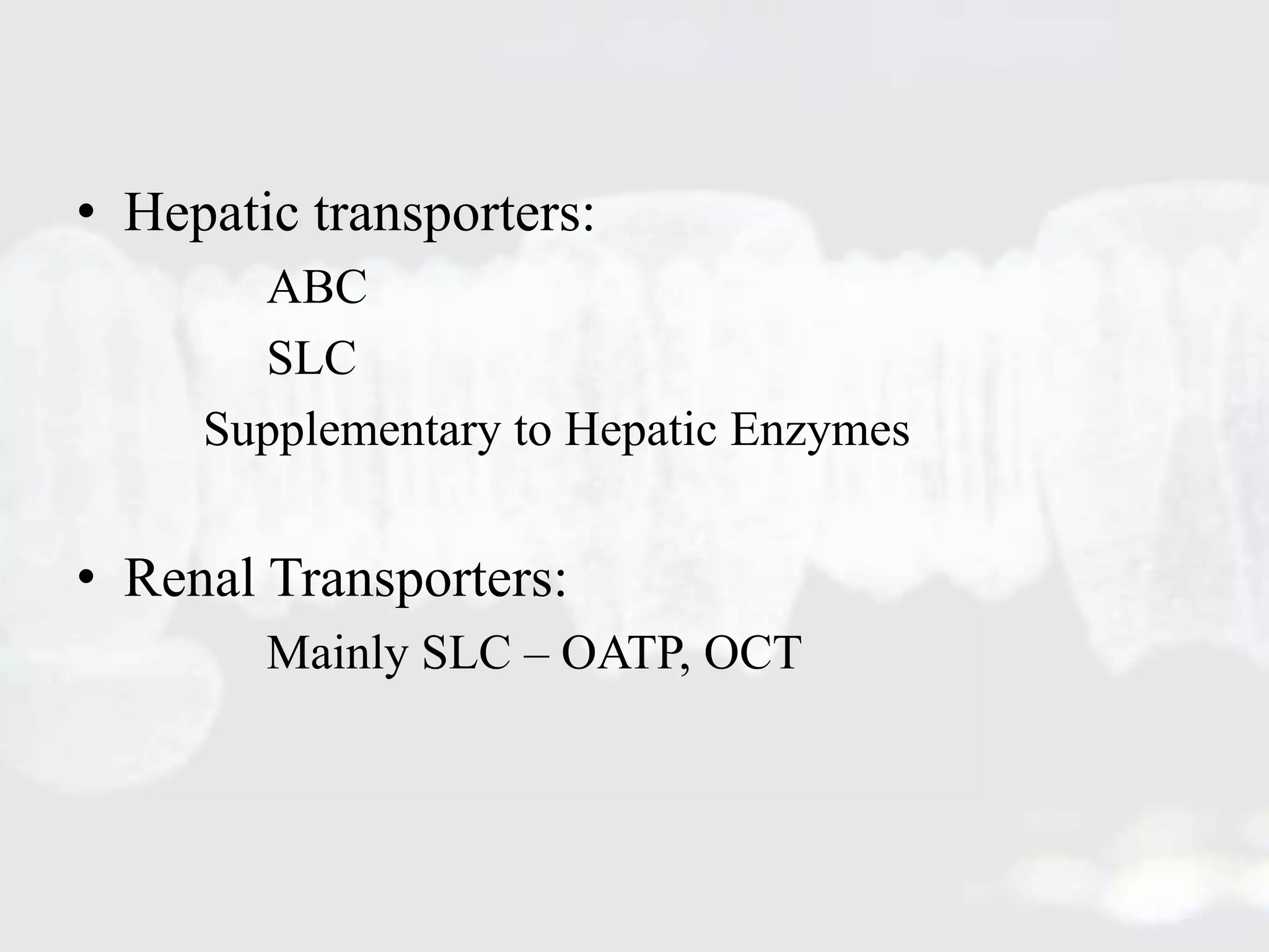 Membrane transporters and drug response | PPTX