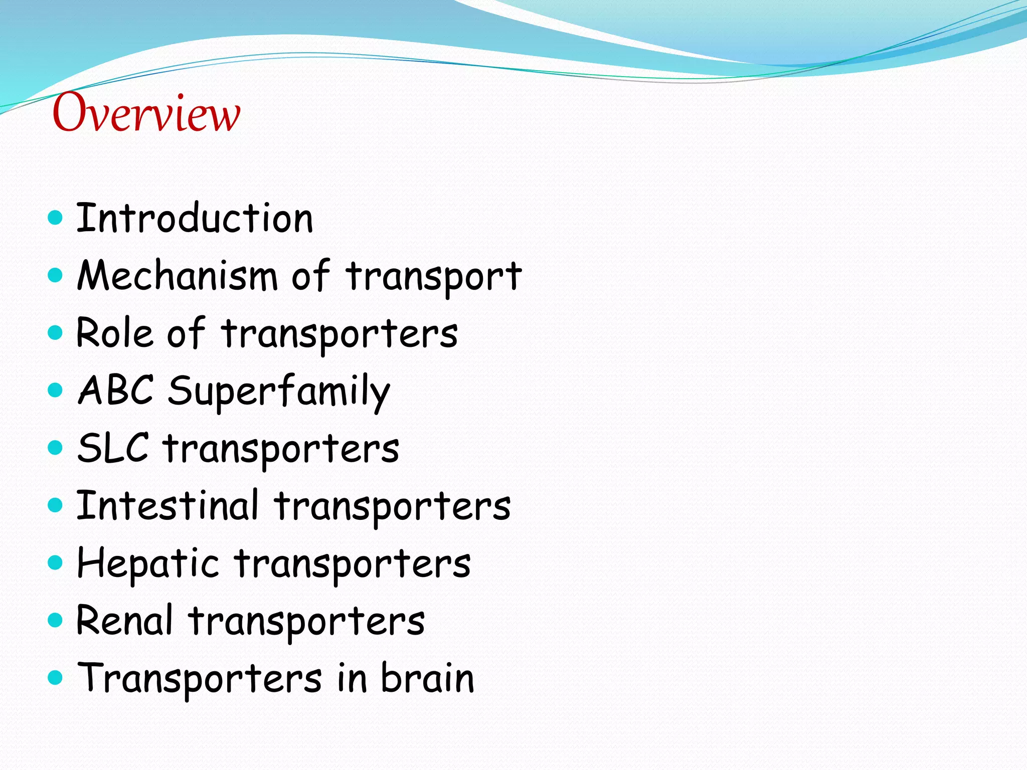 Membrane transporters and drug response | PPTX